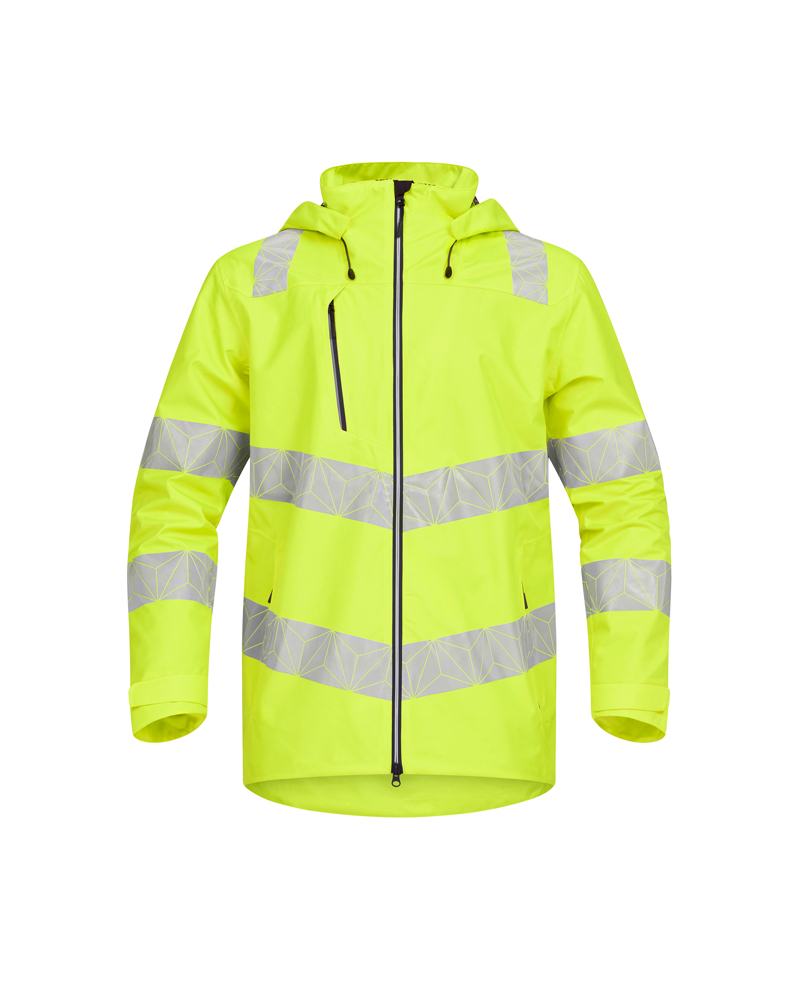 PULSAR® REACT Men's Hi-Vis Waterproof Yellow Shell Jacket : Safety ...